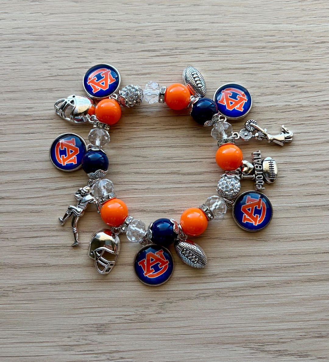 Auburn University Charm Bracelet | AU Bracelet - Etsy