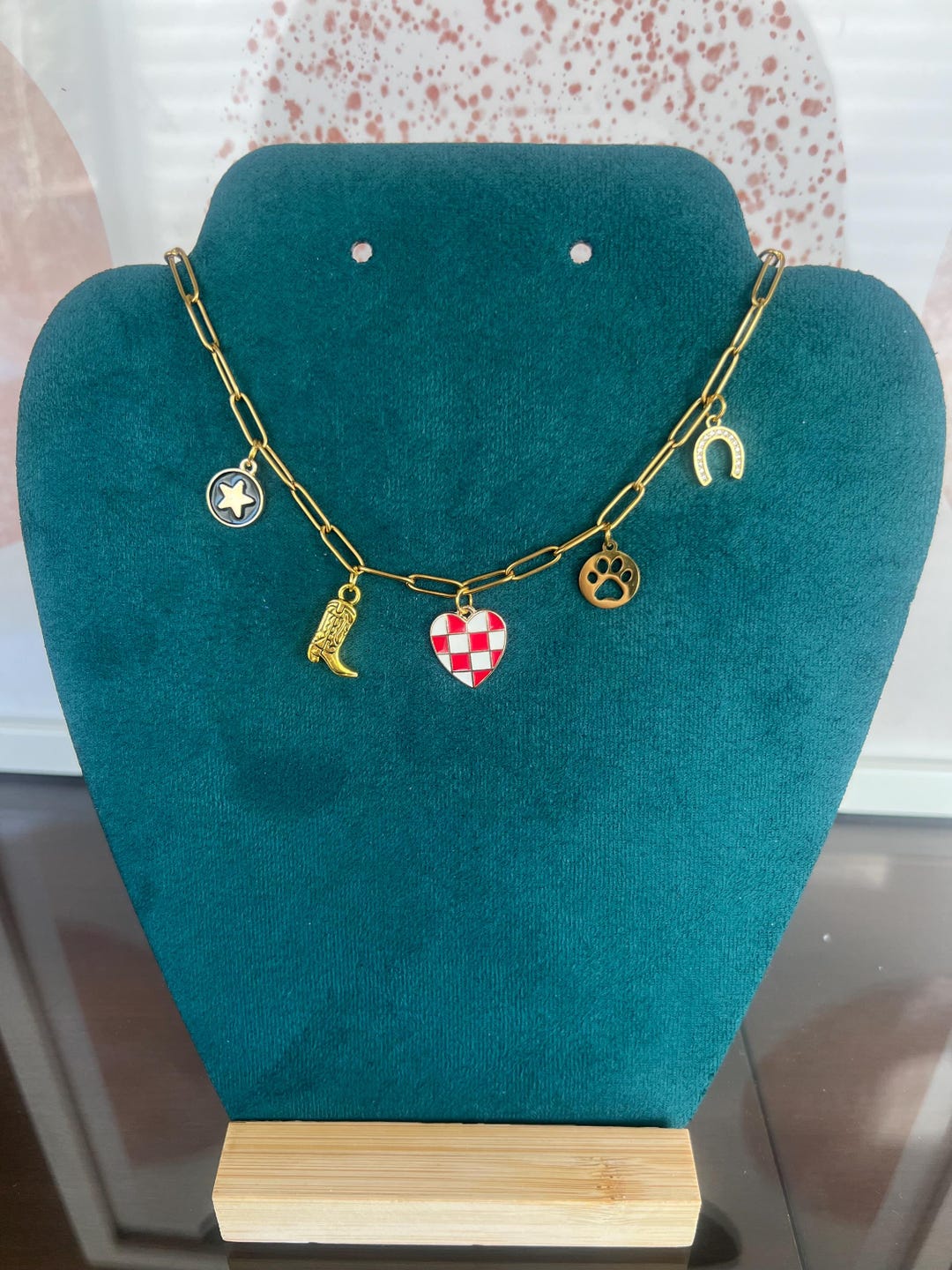 University of Georgia Charm Necklace 14k Gold Plated *customizable - Etsy