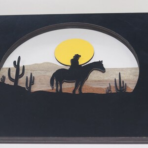 Western Cowboy 3D Multilayer Downloadable Cutting File for Your Wall ...