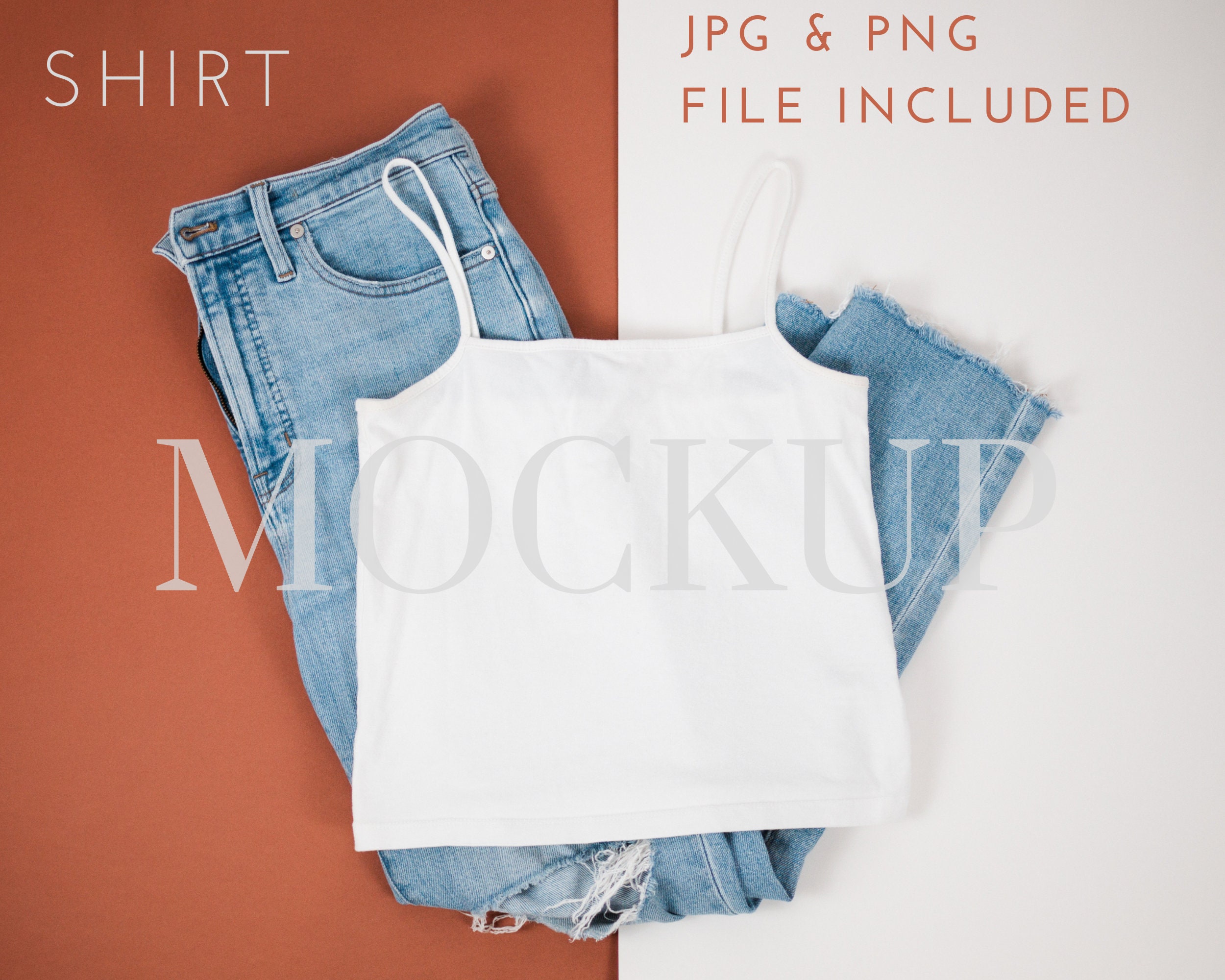 White Tank Top Mockup | White Shirt Mockup | Digital Download - Etsy