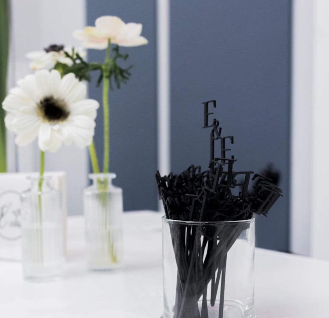 Custom Wedding Logo Stir Sticks | Personalized Cocktail Stirrers ...