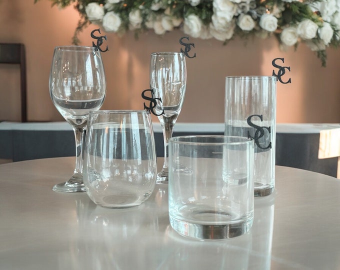 Custom Drink Tags, Wine Glass Charms, Personalized Drink Charm, Wedding ...