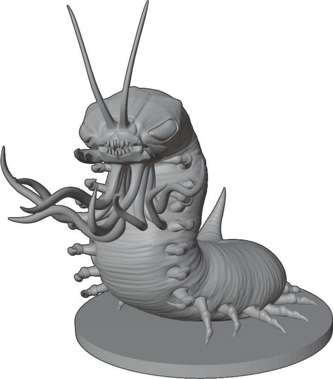 Carrion Crawler Miniature for D&d/pathfinder 3 Points - Etsy