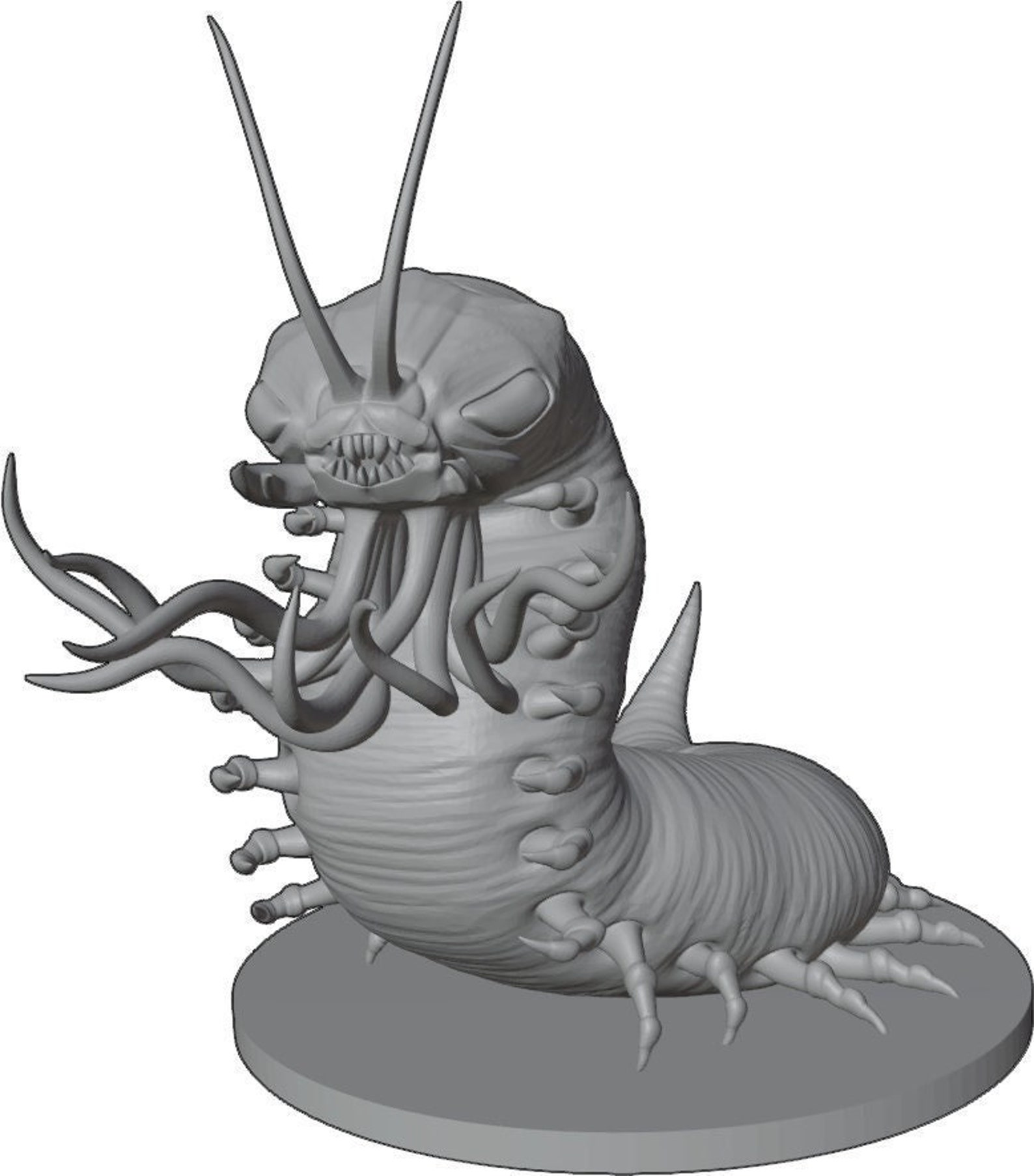 Carrion Crawler Miniature for D&d/pathfinder 3 Points - Etsy