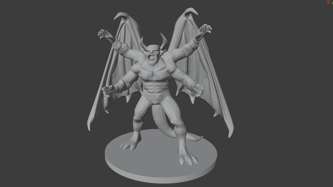 Giant Four-armed Gargoyle Miniature for D&d/pathfinder 3 - Etsy