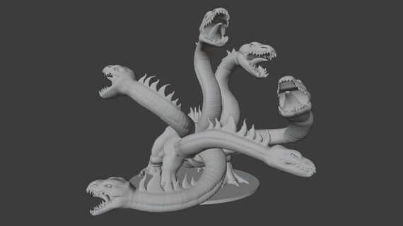 Hydra Miniature for D&d/pathfinder 7 Points | Etsy