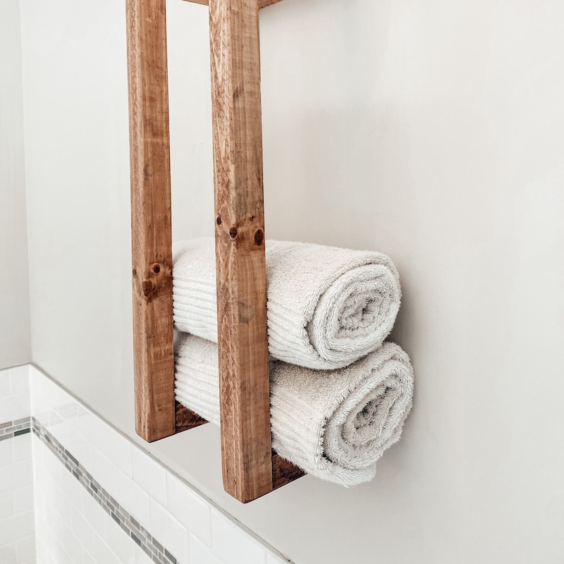 Wood Towel Rack - Etsy