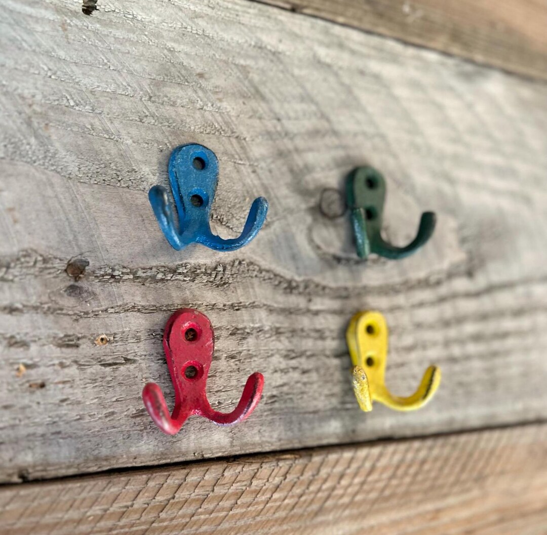 Mini Double Hook, Set of 4, Farmhouse Hook, Kids Room Hook, Kids Room ...