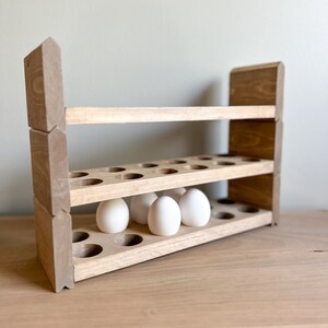 Egg Stand, Wood Egg Stand, Stackable Egg Holder, Rustic Egg Holder ...