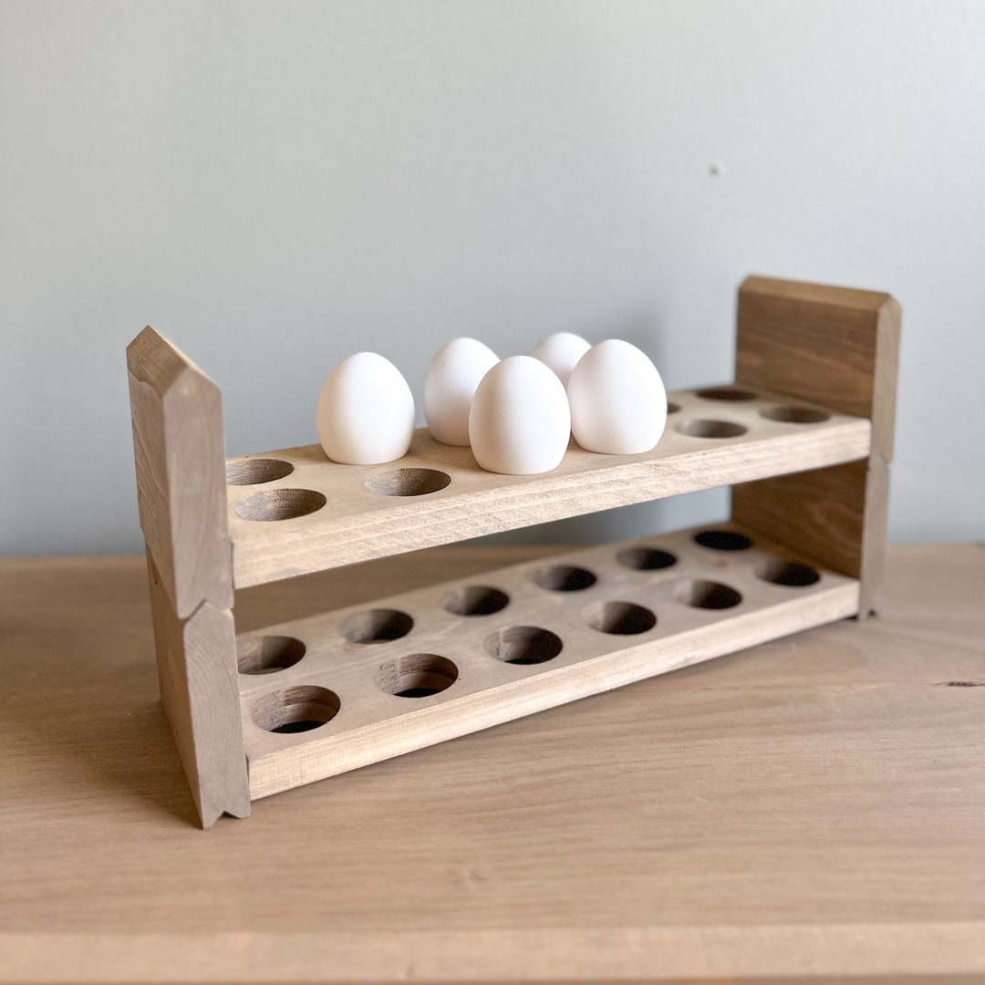 Egg Stand, Wood Egg Stand, Stackable Egg Holder, Rustic Egg Holder ...