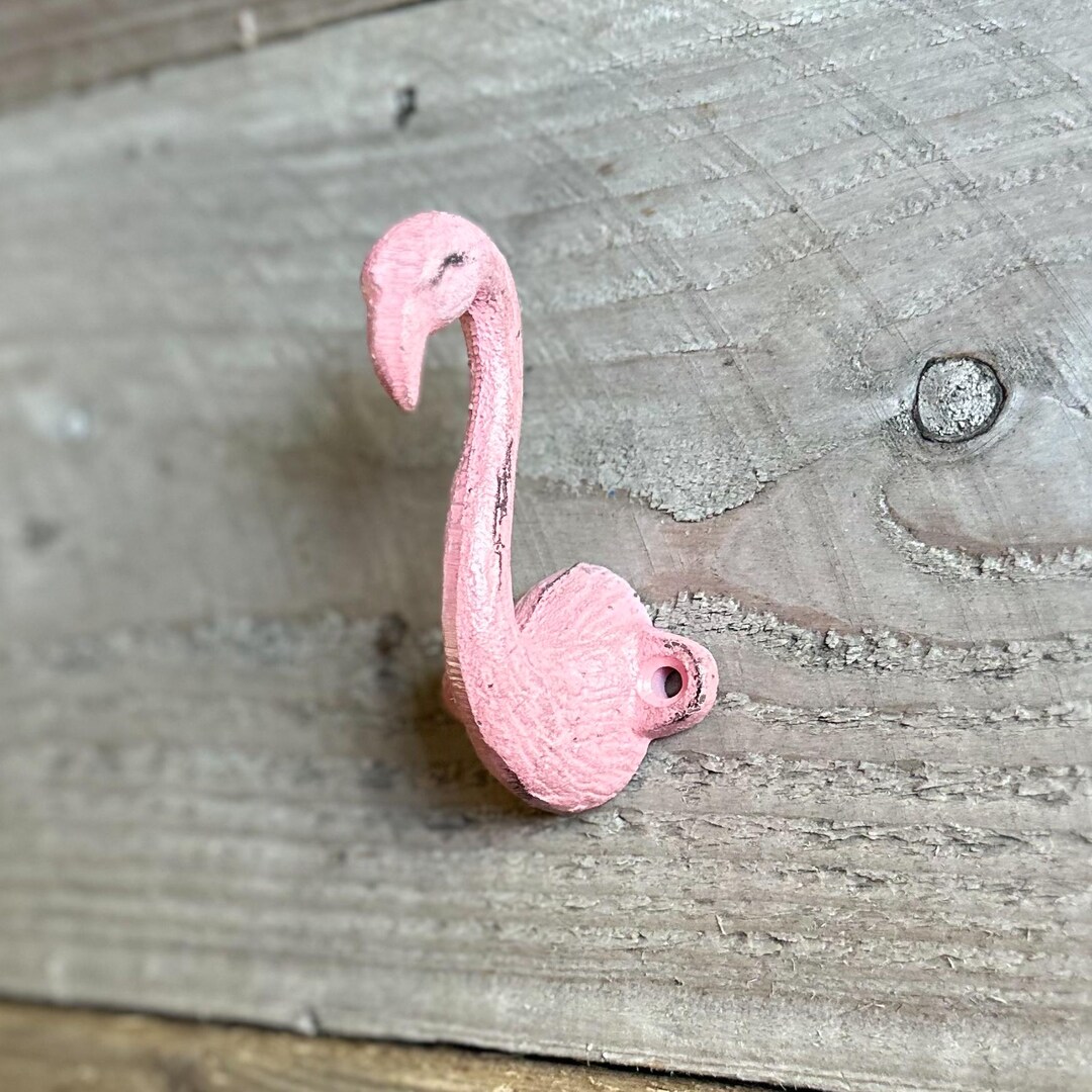 Flamingo Single Hook, Pink Hook, Tropical Hook, Animal Hook, Bird Hook ...