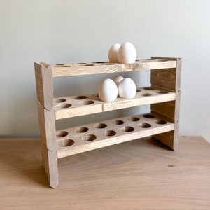 Egg Stand, Wood Egg Stand, Stackable Egg Holder, Rustic Egg Holder ...
