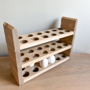 Egg Stand, Wood Egg Stand, Stackable Egg Holder, Rustic Egg Holder ...