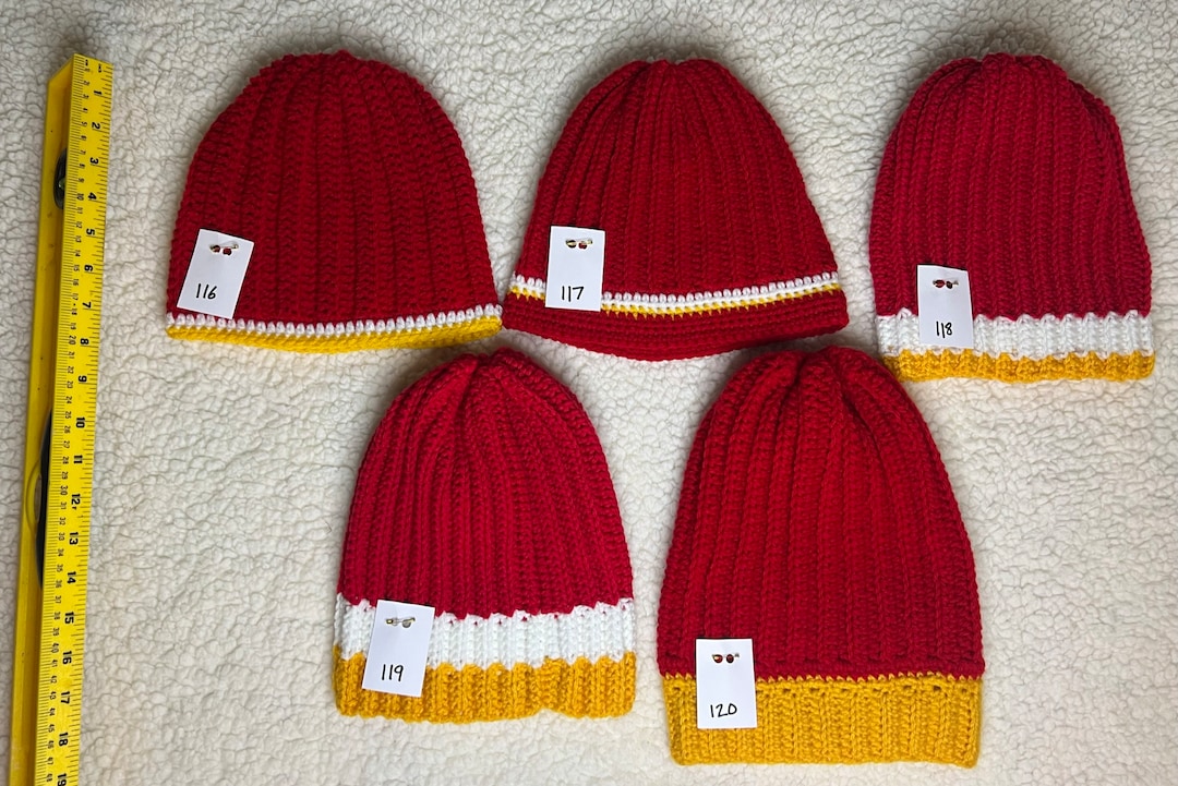 Winter Hat in Kansas City Chiefs Colors #120 - Etsy