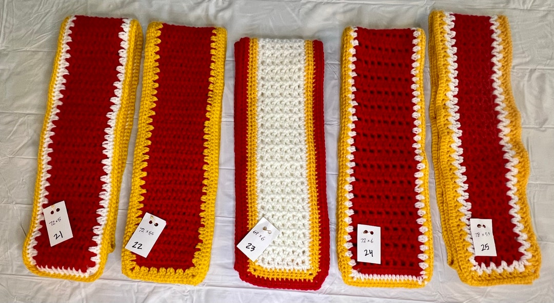 Winter Scarf in Kansas City Chiefs Colors #25 - Etsy