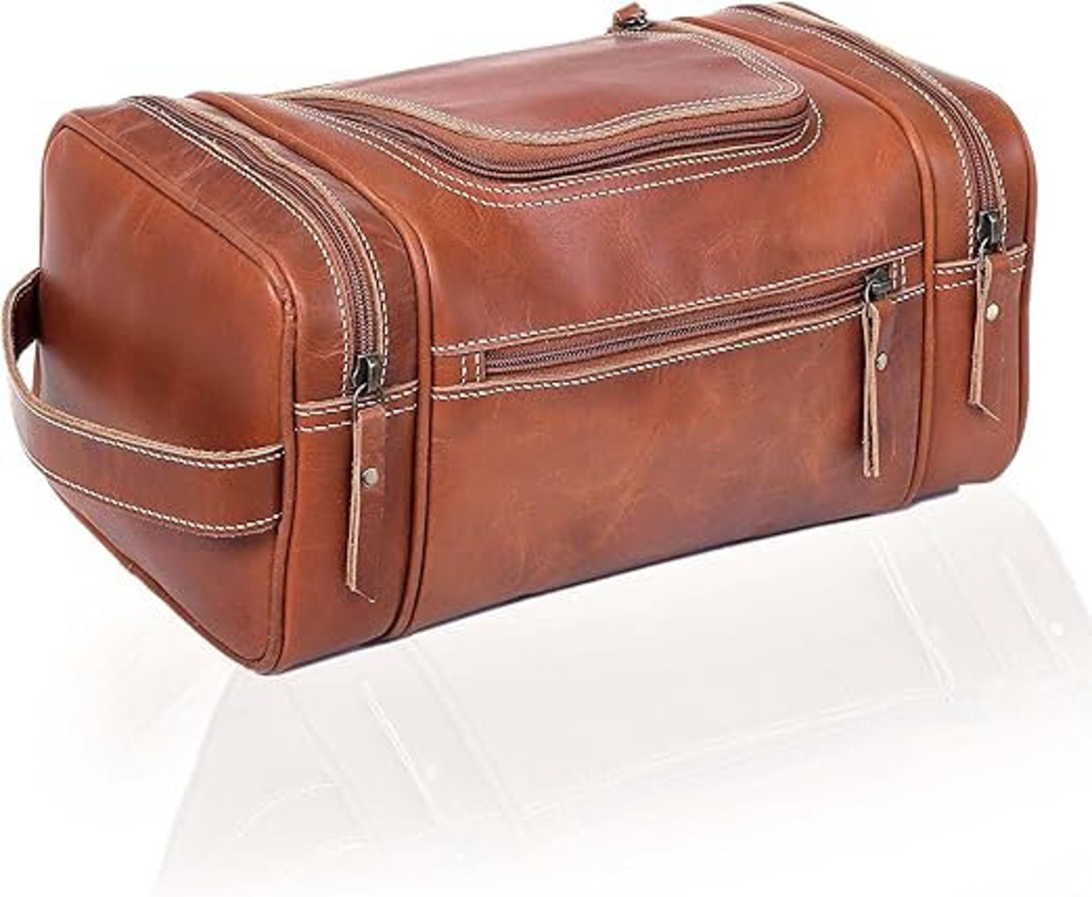 Leather Toiletry Bag for Men Extra Large Leather Men's Toiletry Bag for ...