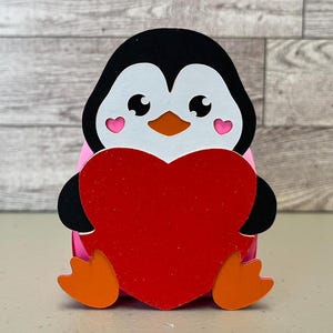 Penguin Treat Box, Set of 10, Valentine Treat Box, Valentine Favor ...