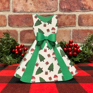Christmas Dress Treat Box, Set of 8, 3D Dress Box Set, Gift Box Dress ...