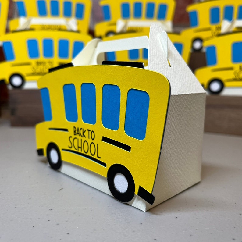 Back to School Gable Box Bus, Set of 10, School Bus, Back to School ...