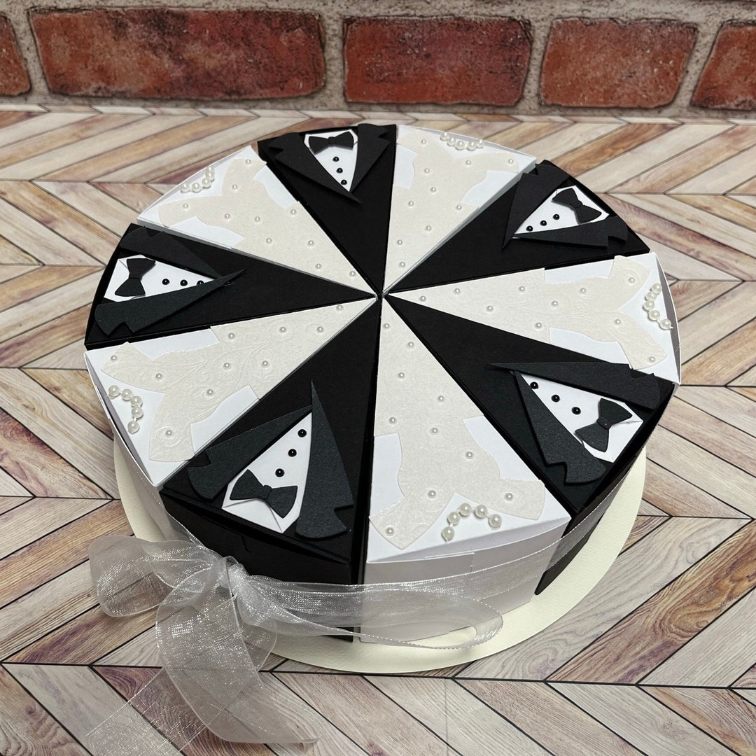 Wedding Cake Boxes, 10 Slices of Cake, Cake Boxes, Cake Favor Boxes ...