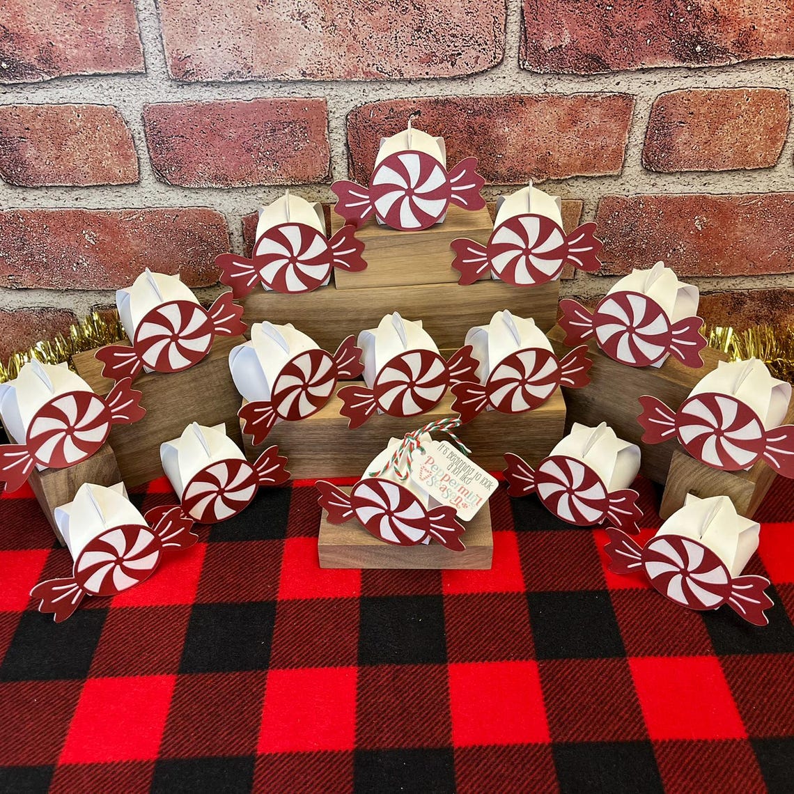 Mini Peppermint Treat Boxes: Christmas Party Favors, Set of 15 - Etsy