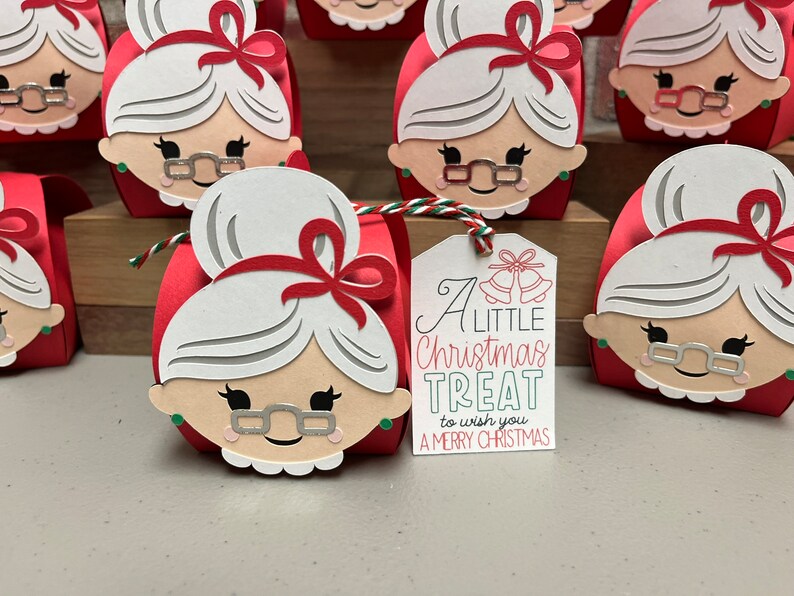 Handmade Ms. Clause Treat Boxes: Christmas Party Favors, Set of 10 - Etsy