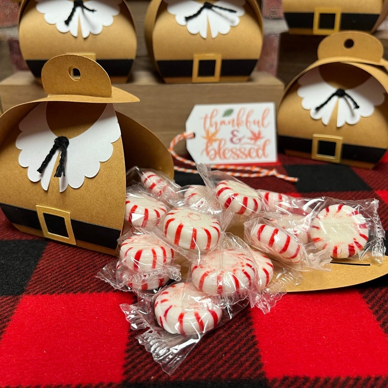 Pilgrim Treat Box: Thanksgiving Table Decor, Fall Party Favor (set of ...
