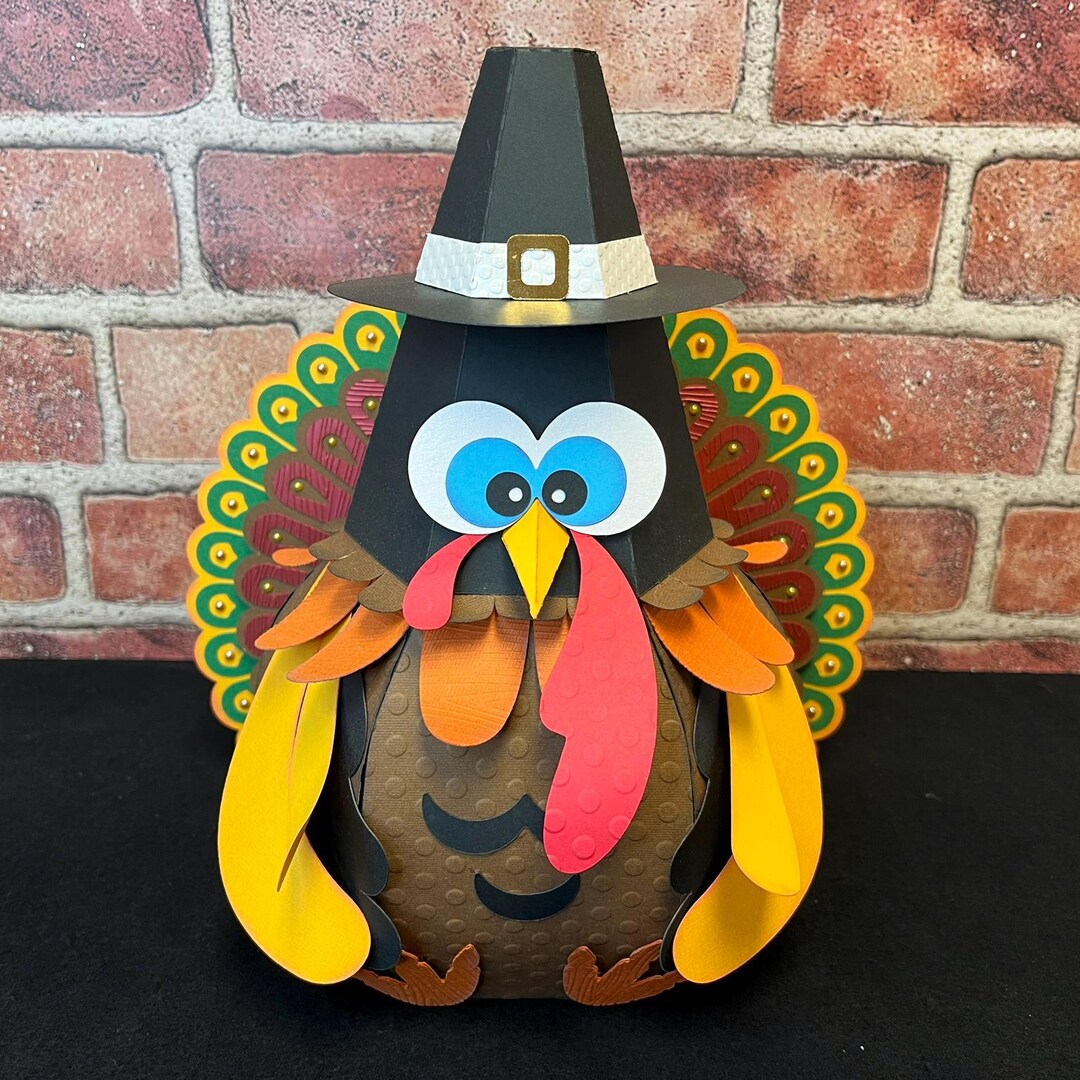 Handmade Embossed Turkey Gift Box: Thanksgiving Table Decor - Etsy