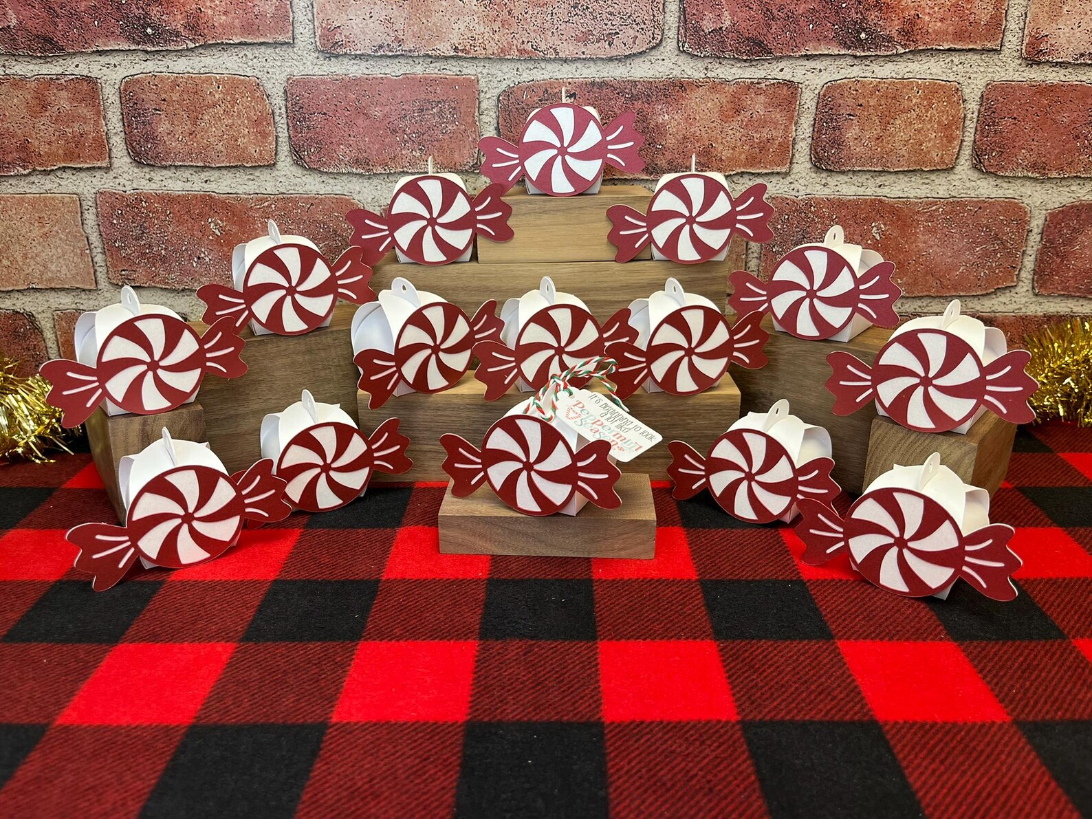 Mini Peppermint Treat Boxes: Christmas Party Favors, Set of 15 - Etsy