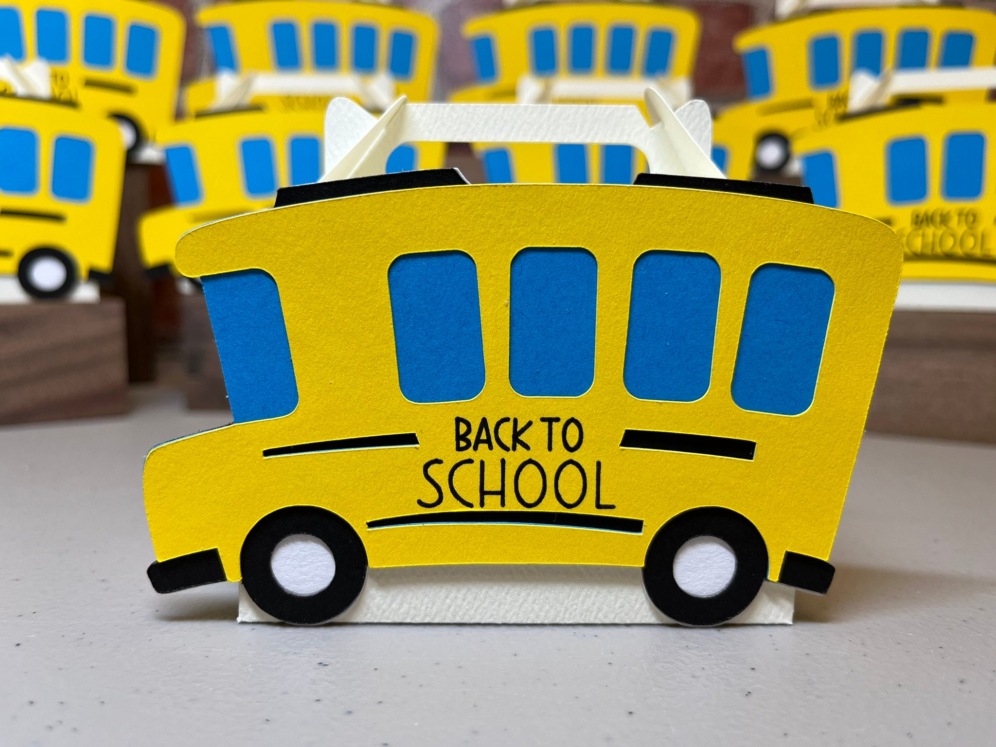 Back to School Gable Box Bus, Set of 10, School Bus, Back to School ...