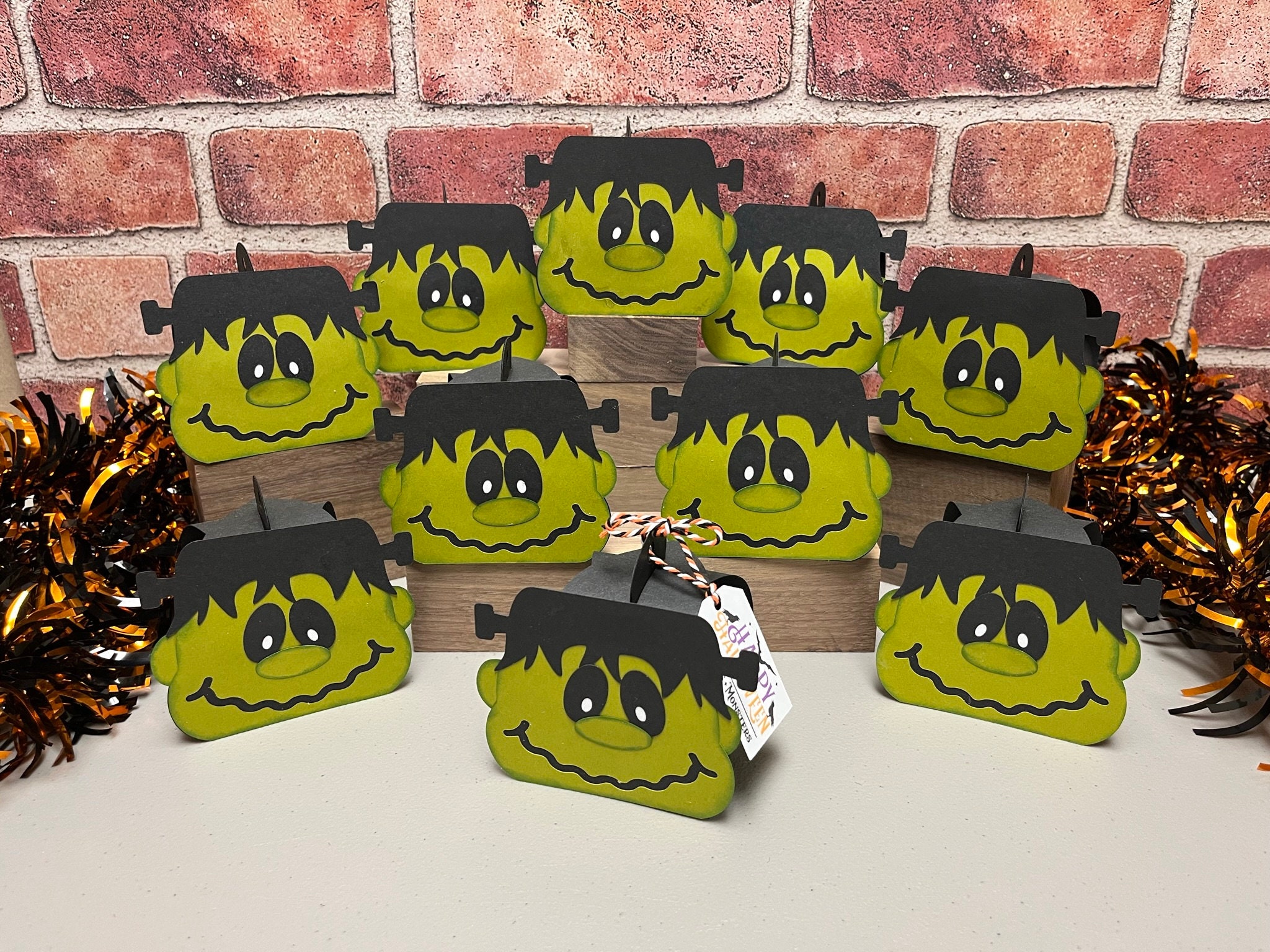 Frankenstein Treat Boxes, Set of 10, Halloween Favor Boxes, Monster ...