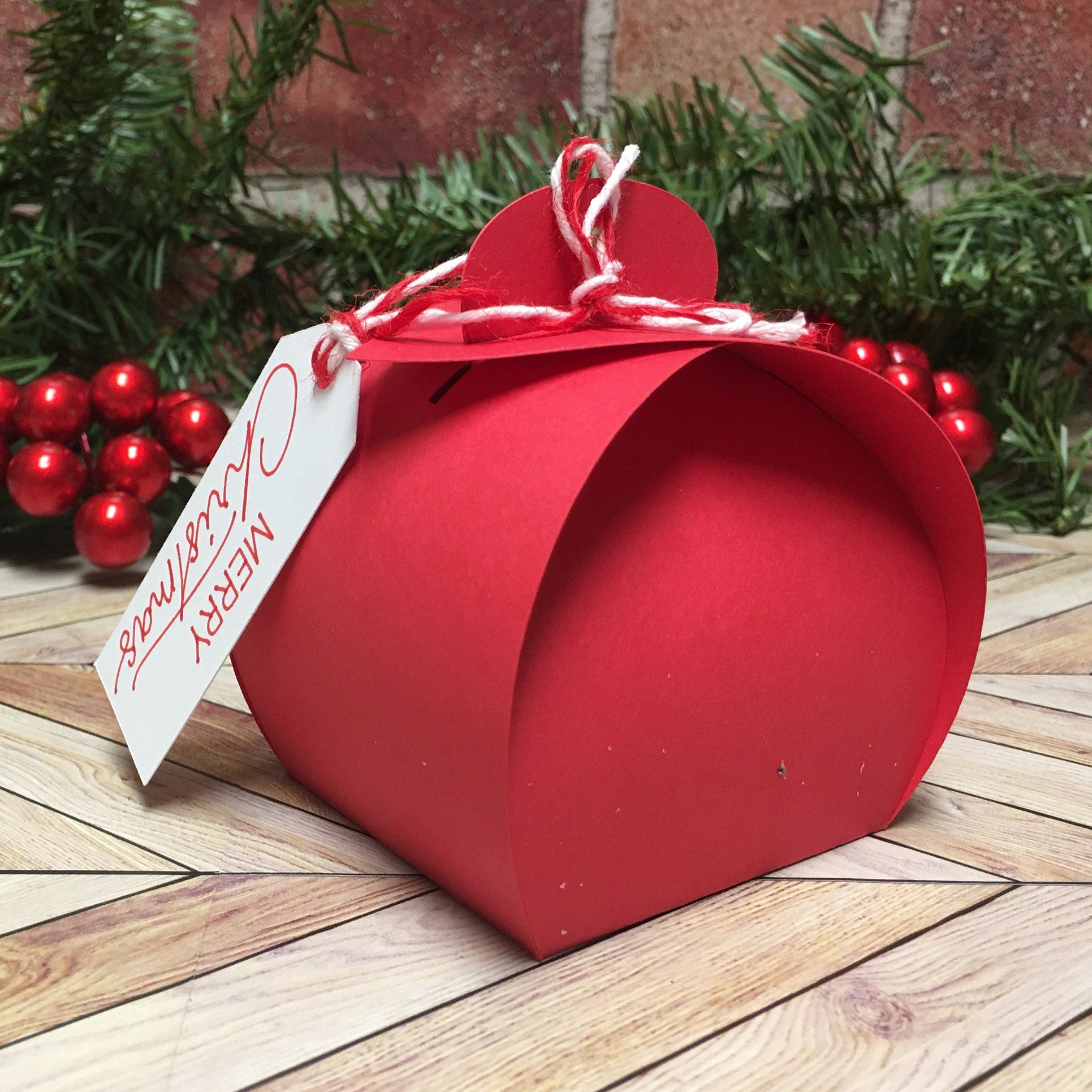 Santa Treat Boxes, Set of 10, Christmas Favor Boxes, Santa Favor Boxes ...