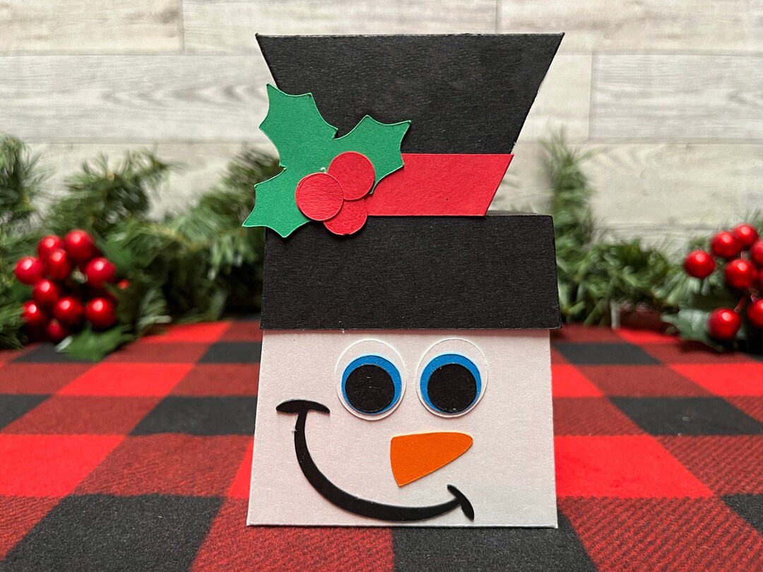 Snowman Favor Box, Set of 8, Snowman Treat Boxes, Christmas Decor ...
