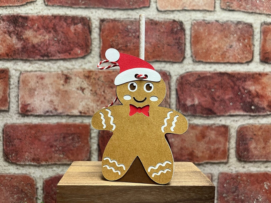 Gingerbread Man Lollipop Holders With Santa Hats: Christmas Party ...
