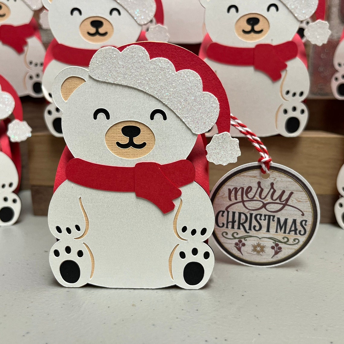 Christmas Polar Bear Treat Boxes: Holiday Party Favors, Set of 10 - Etsy