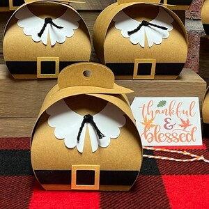Pilgrim Treat Box: Thanksgiving Table Decor, Fall Party Favor (set of ...