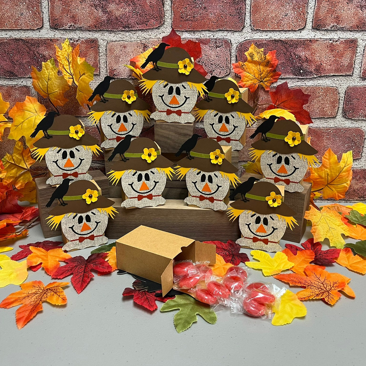 Scarecrow Treat Boxes: Fall Party Favors, Autumn Decor (set of 10) - Etsy