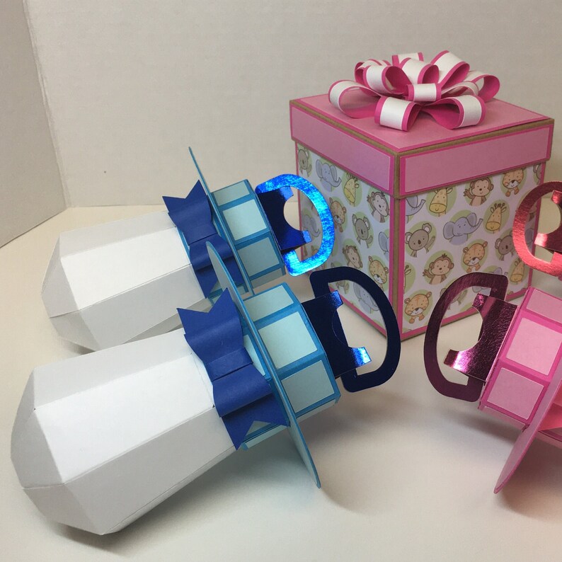 Baby Shower Pacifier Boxes, Handmade Baby Shower Favors, Pacifier Boxes ...