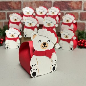 Christmas Polar Bear Treat Boxes: Holiday Party Favors, Set of 10 - Etsy