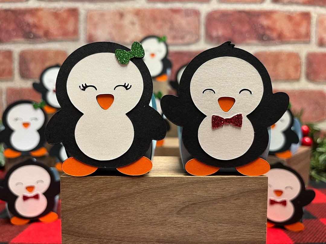 Penguin Treat Boxes, Set of 15, Party Favors, Christmas Treats, Table ...