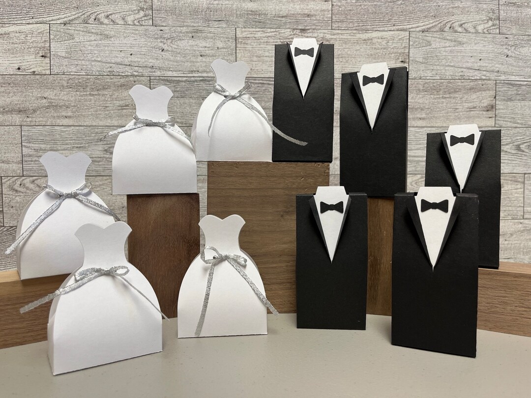 Bride or Groom Party Favor Box, Set of 10, Wedding Favor Boxes, Wedding ...