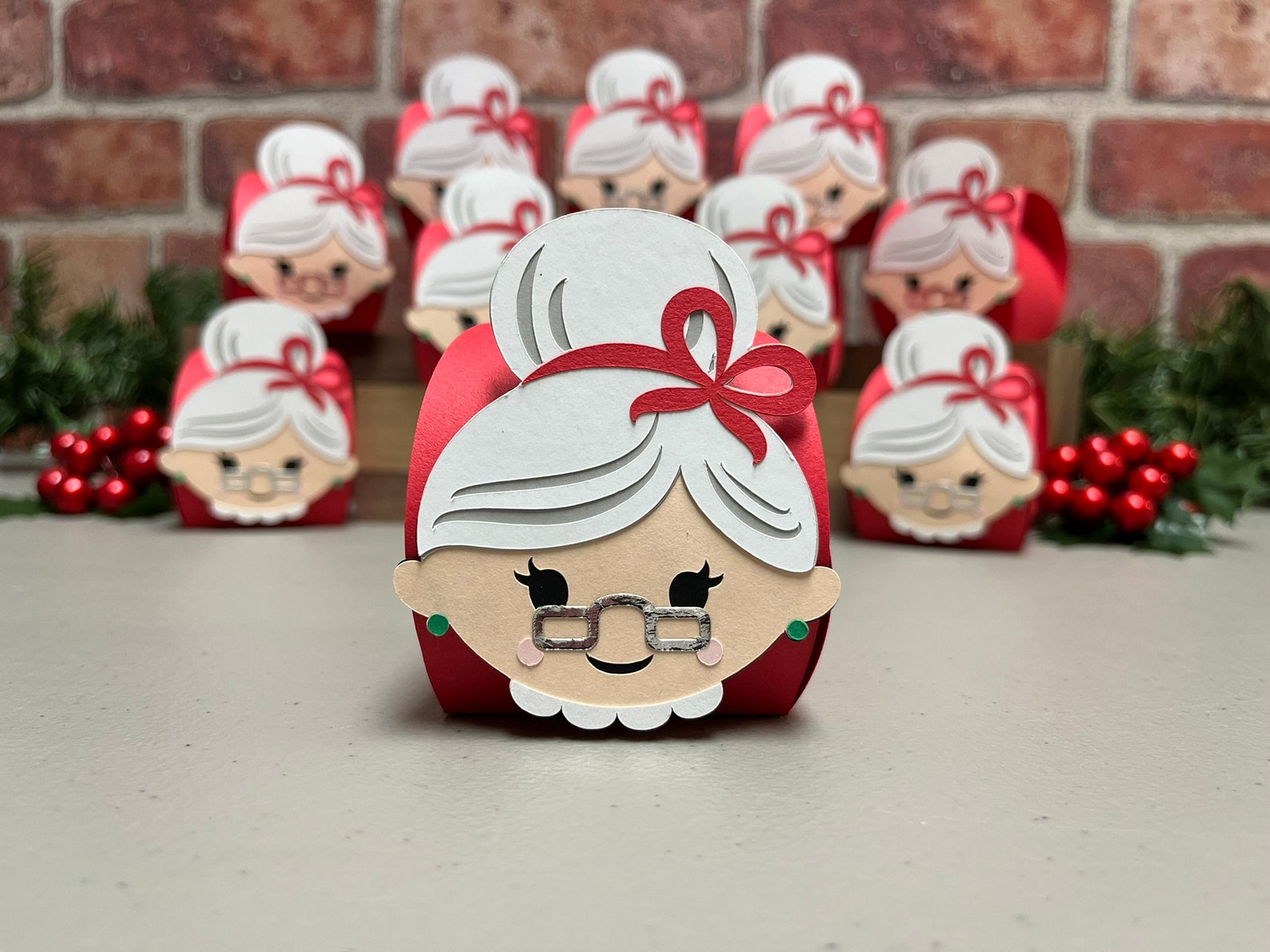 Handmade Ms. Clause Treat Boxes: Christmas Party Favors, Set of 10 - Etsy
