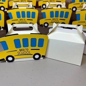 Back to School Gable Box Bus, Set of 10, School Bus, Back to School ...