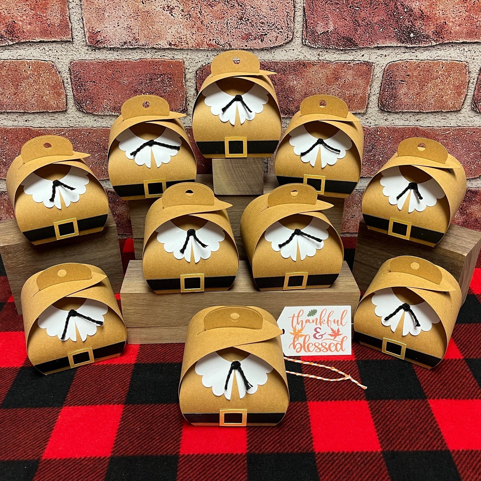 Pilgrim Treat Box: Thanksgiving Table Decor, Fall Party Favor (set of ...