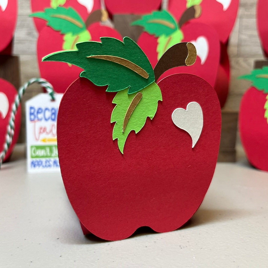 Apple Treat Box Set: Teacher Appreciation Gift, Party Table Decor (set ...