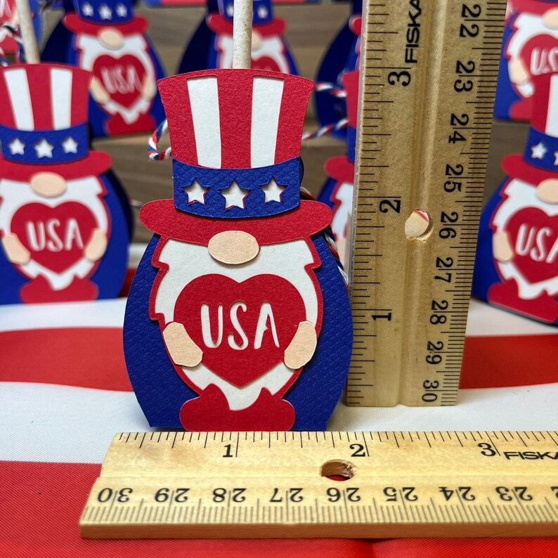 Gnome Uncle Sam Lollipop Holder, Set of 20, Lollipop Holder, Summer ...