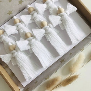 DIY Macrame 4 X Mini Angels Christmas Craft Kit Step by Step Beginners ...