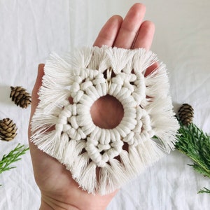 Macrame Snowflake Digital Pattern PDF | DIY Macrame Tutorial for ...