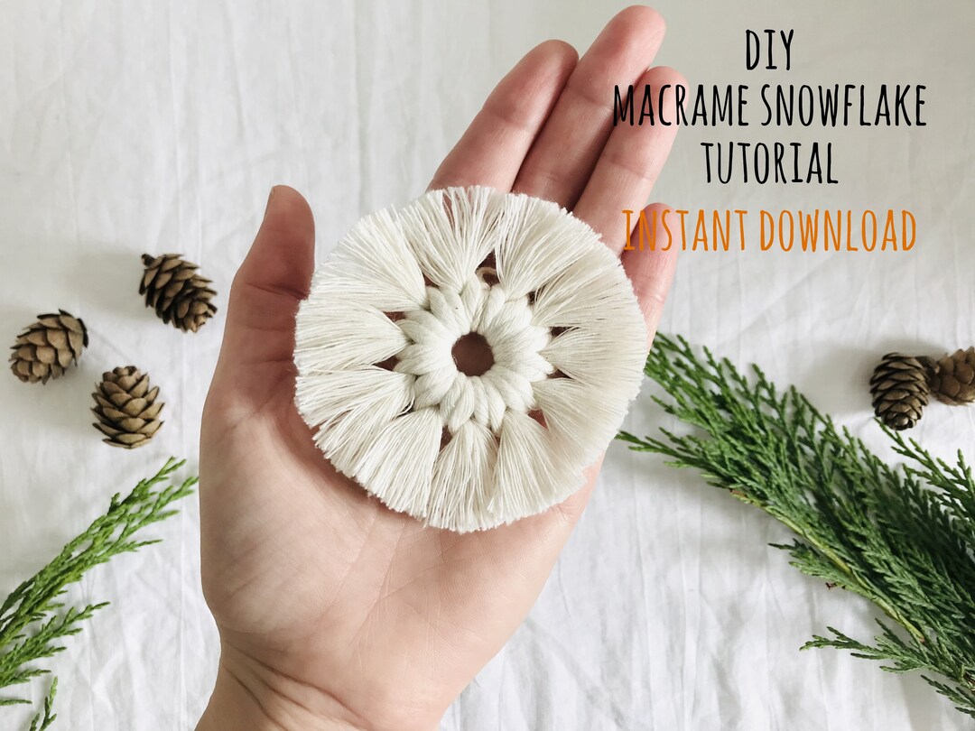 Macrame Snowflake Pattern PDF | DIY Macrame Tutorial for Begginers ...
