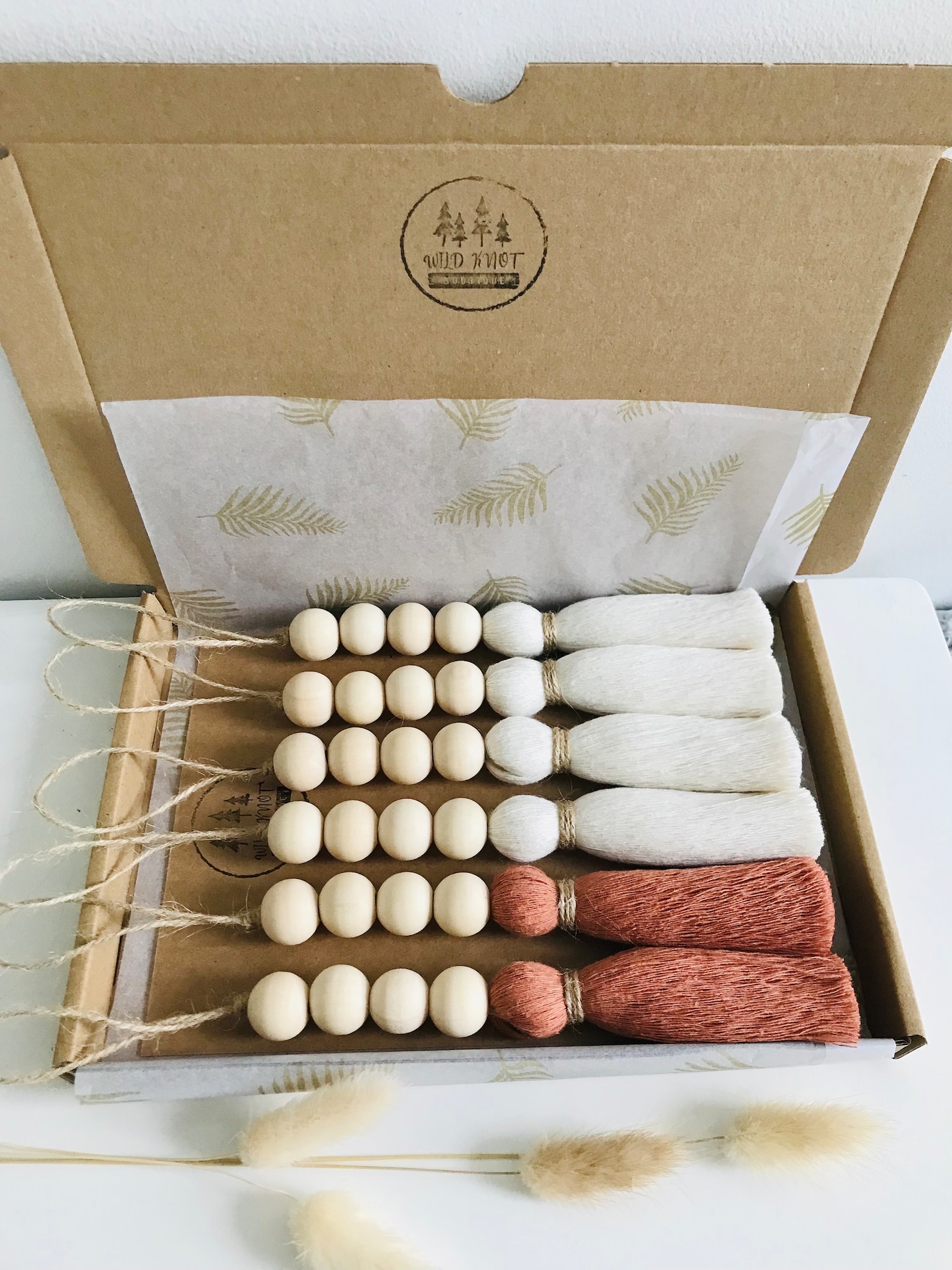 Macramé Tassel Door Decor | Wooden Beads Hanger | Bohemian Interior ...